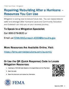 Mitigation Outreach Flyer – City of Crowley